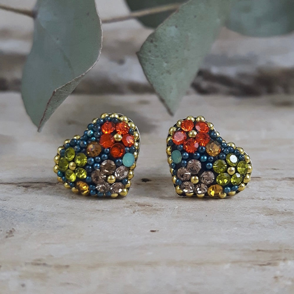Allegra Heart Vintage Dream Studs