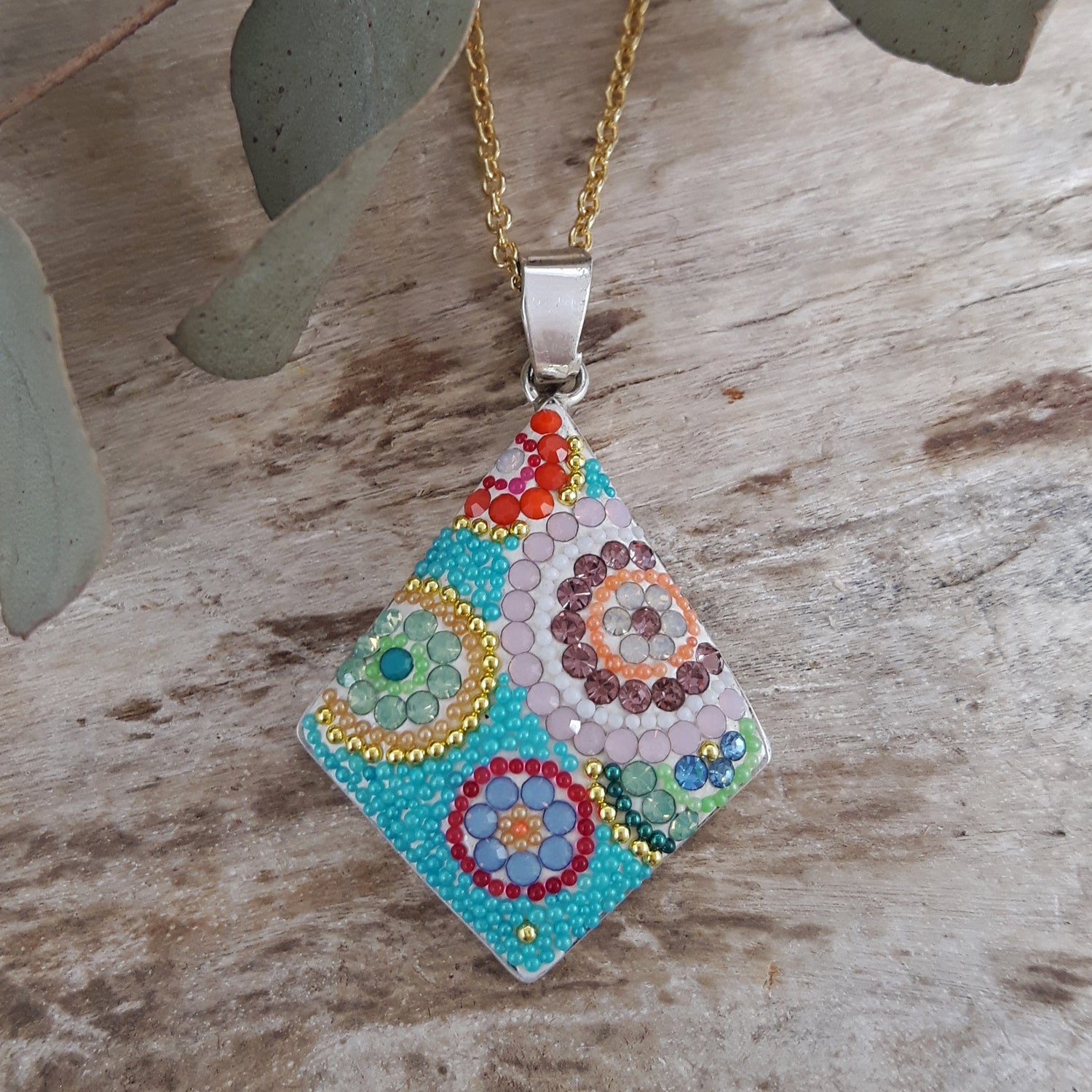 Allegra Rhombelle Bloom Turquoise Pendant