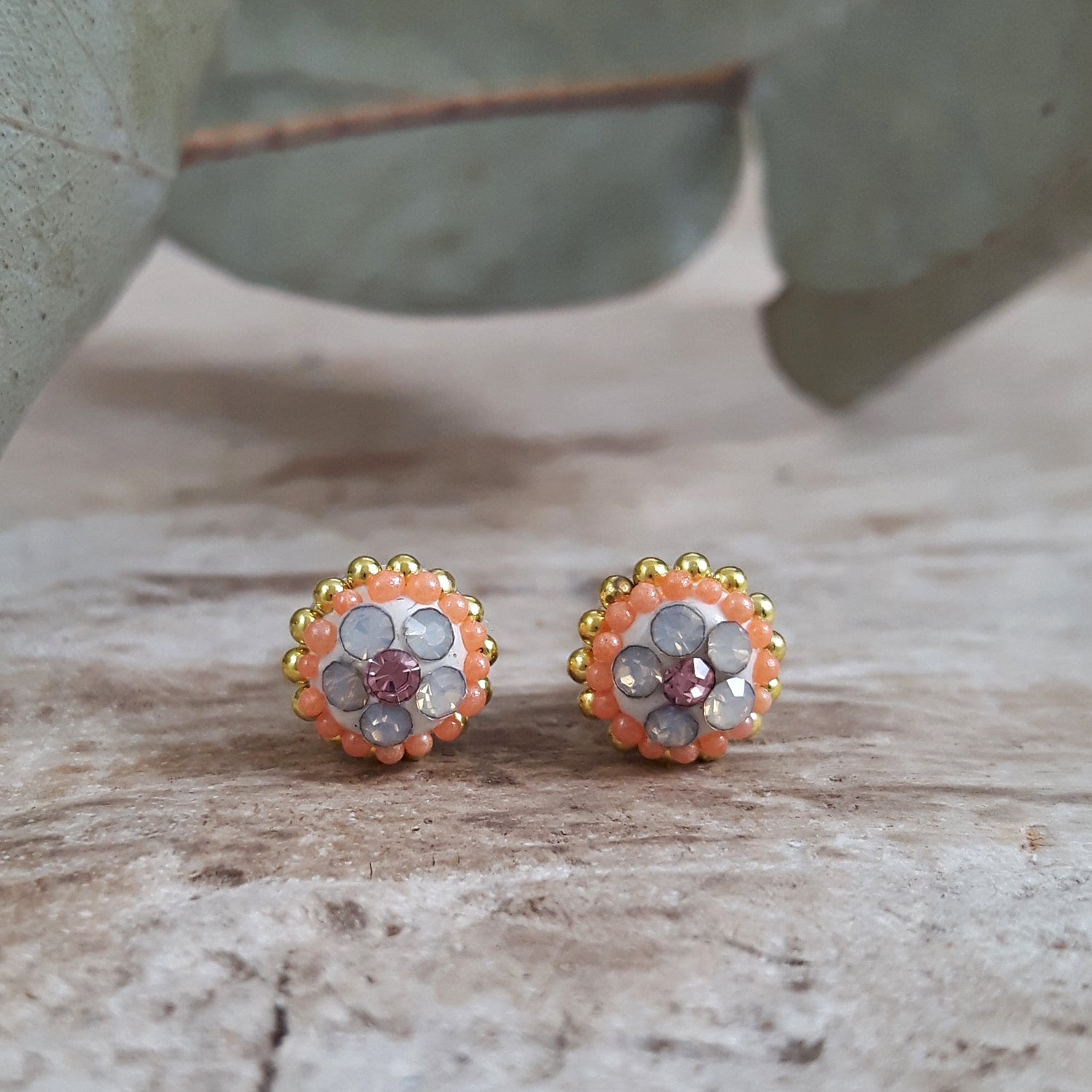 Allegra Bloom Turquoise Tiny Stud Earrings