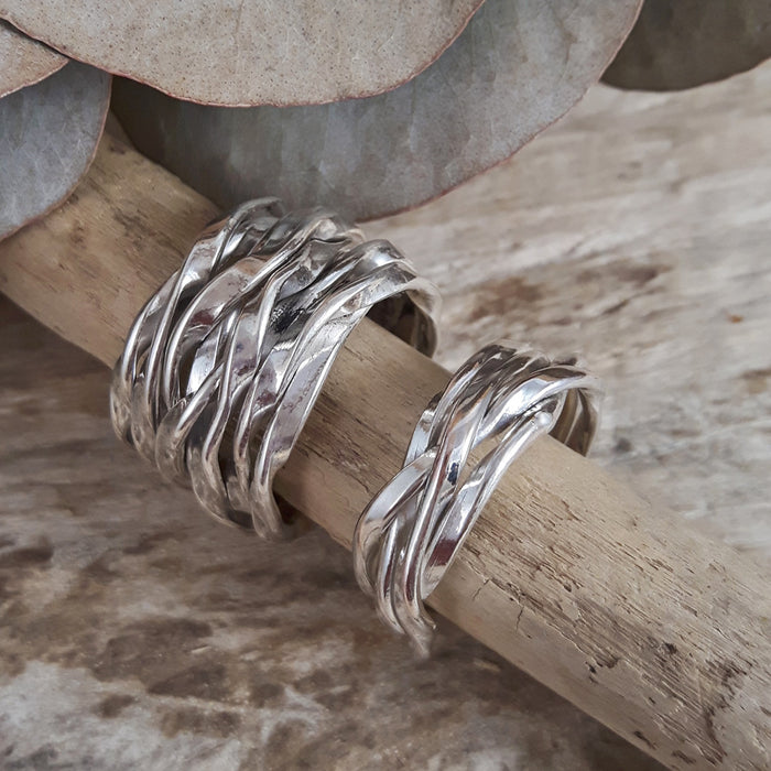 Lattice Wide Silver Ring — Palenque Jewellery