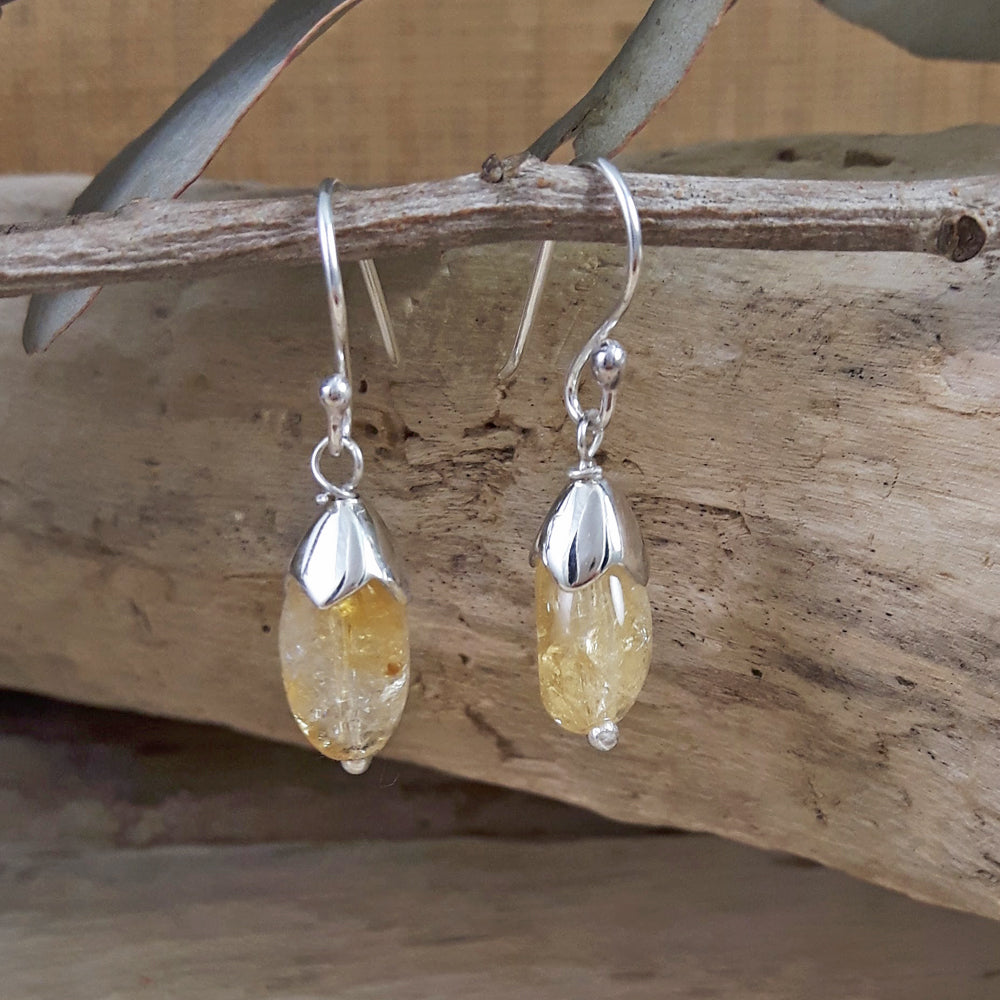 Lilith Citrine Drop Earrings
