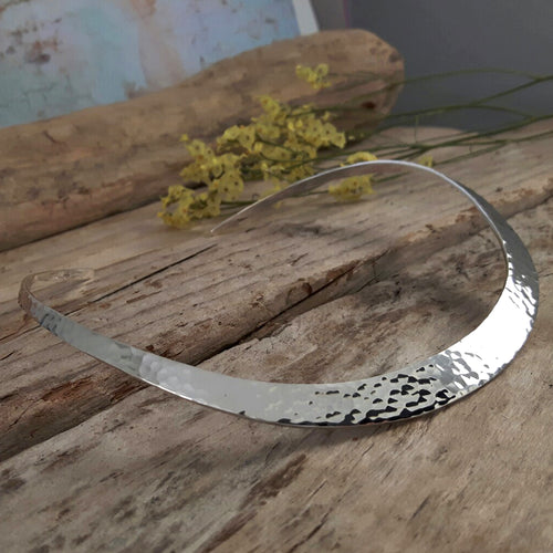 Contemporary Ladies Classic Sterling Silver Choker Jewellery