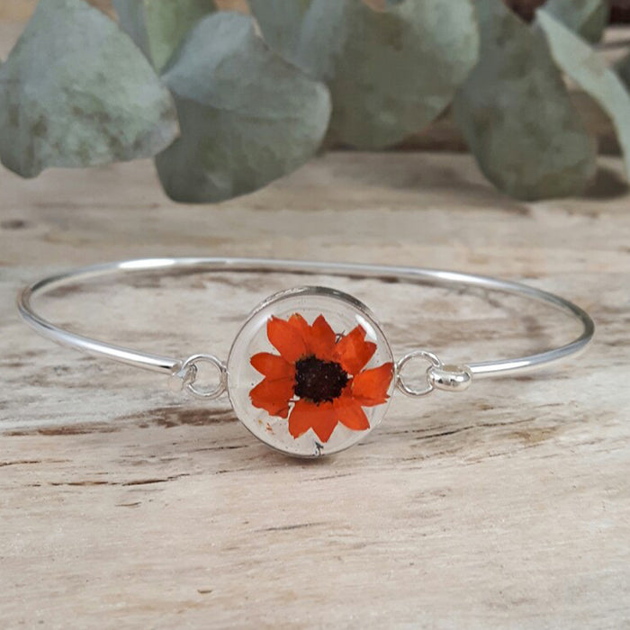 Real Flower Daisy Flores Bangle