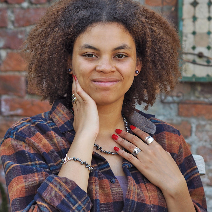 Ingrid Grey Pearl Necklace — Palenque Jewellery